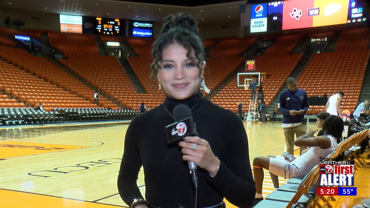 ABC-7's Bea Martinez live from the UTEP Men's Basketball Home Opener