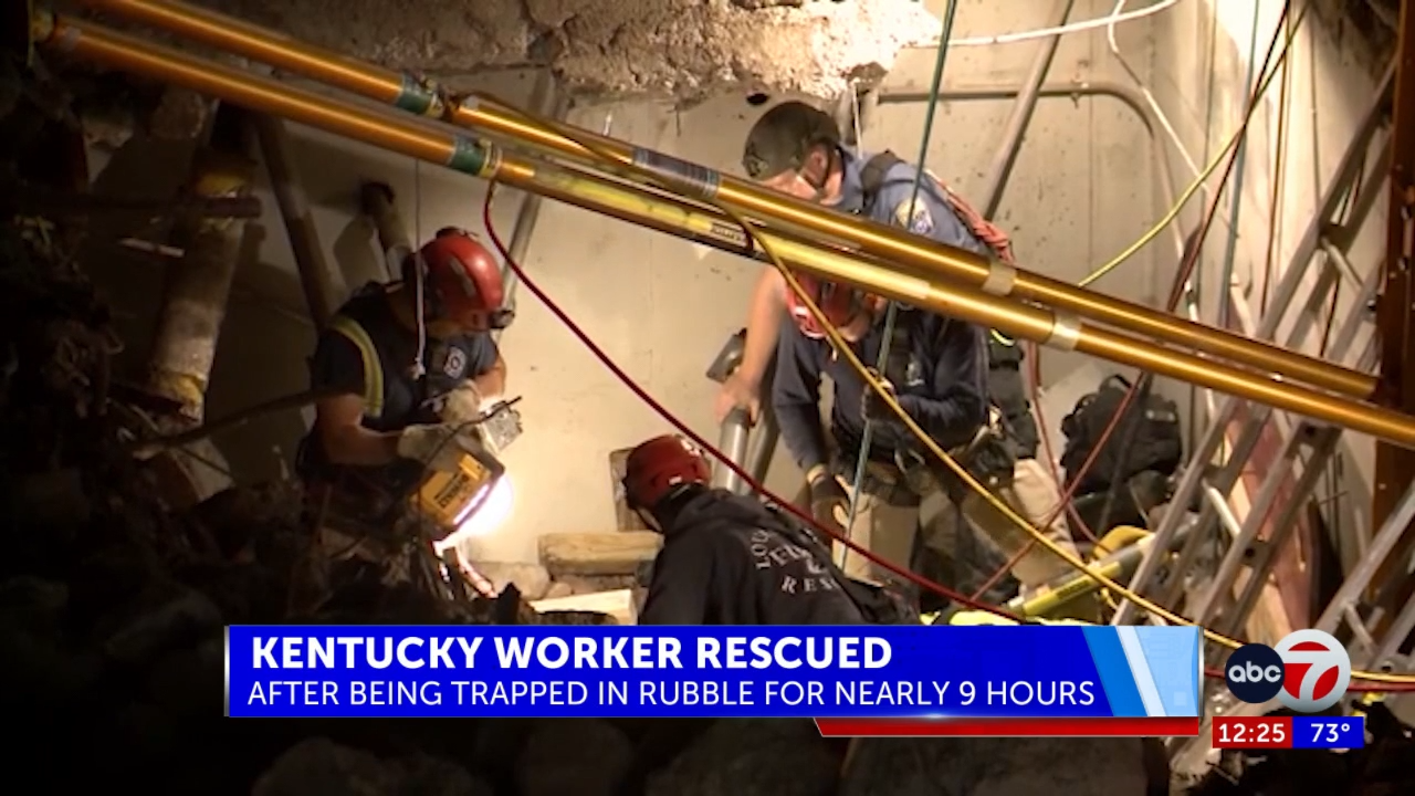 Worker rescued from rubble after construction accident in Kentucky - KVIA