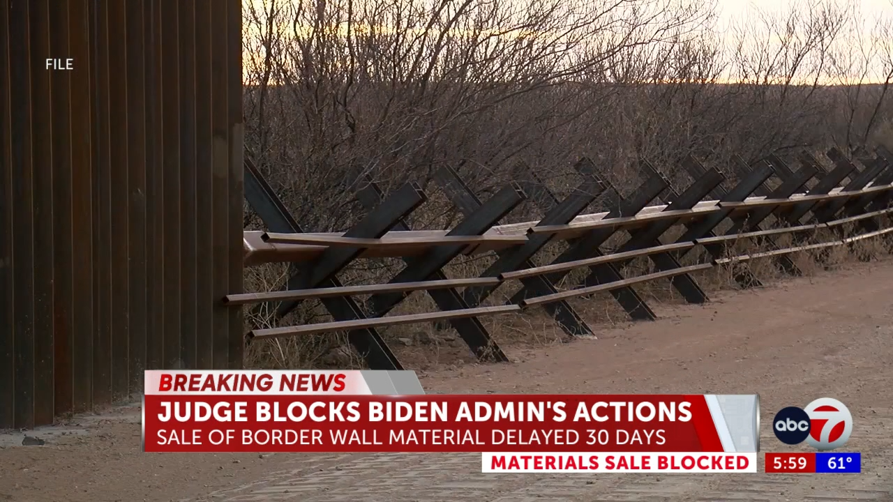 Federal judge blocks Biden Administration from auctioning more border wall material