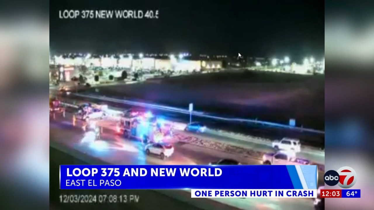 Person hurt in crash near Loop 375 and New World - KVIA