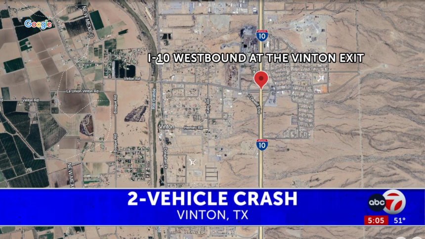 Crash on I-10 at Vinton Exit - KVIA