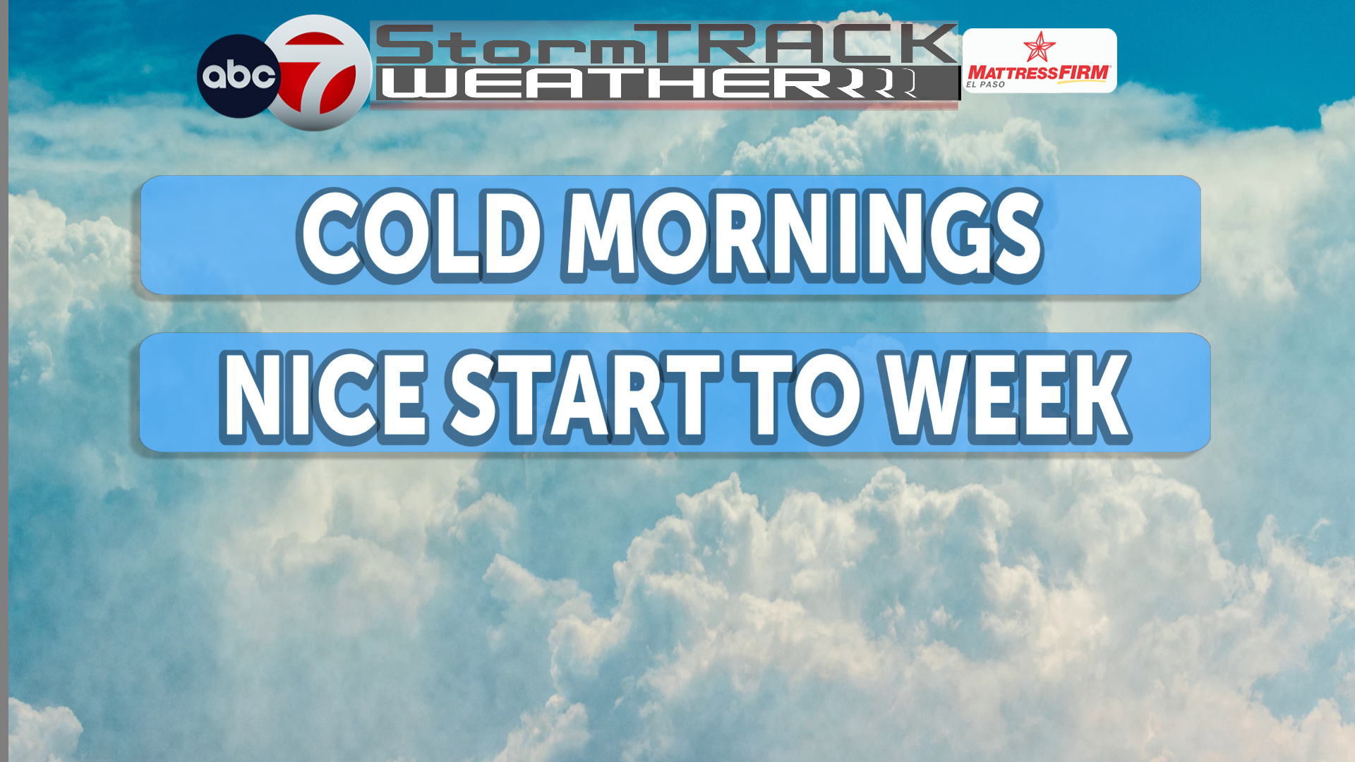 ABC-7 StormTrack Weather: Comfortable start to the week, next storm ...