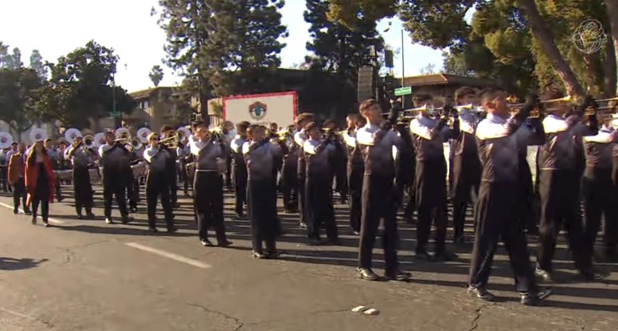 Pebble Hills High School marching band at the Tournament of Roses - KVIA