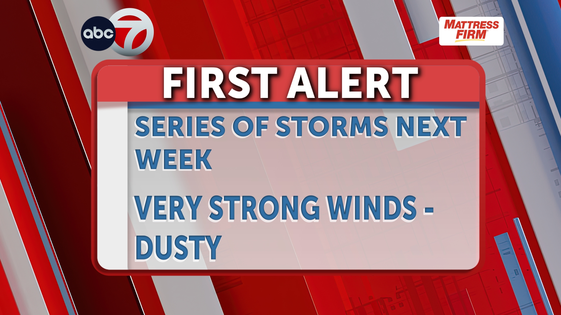 ABC-7 First Alert - Very strong winds with blowing dust next week - KVIA