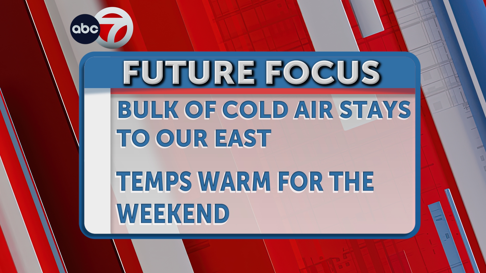 ABC-7 StormTrack Weather - Near freezing to start the morning; low to ...