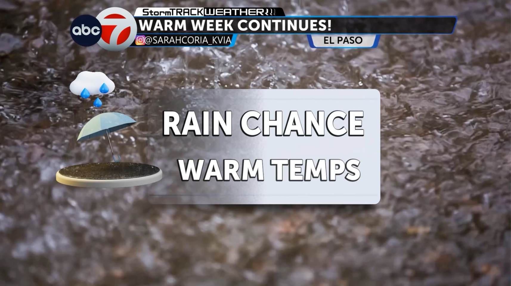 ABC-7 StormTrack Weather: Slight rain chance and warm temps - KVIA