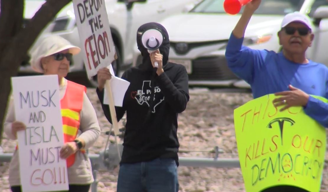 Local group joins nationwide "Tesla Takedown" protests - KVIA