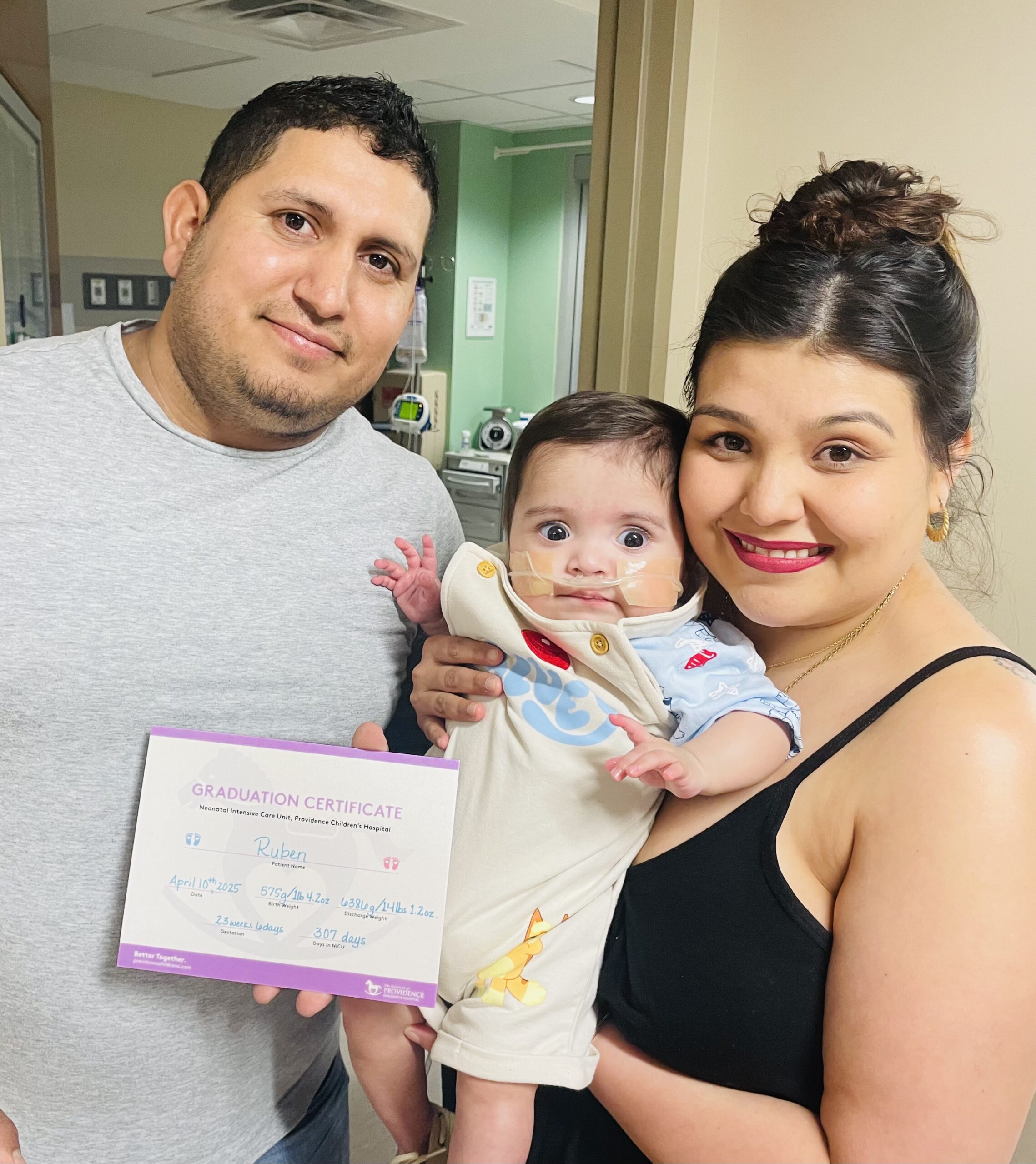 Baby Ruben graduates from Providence Children's NICU - KVIA