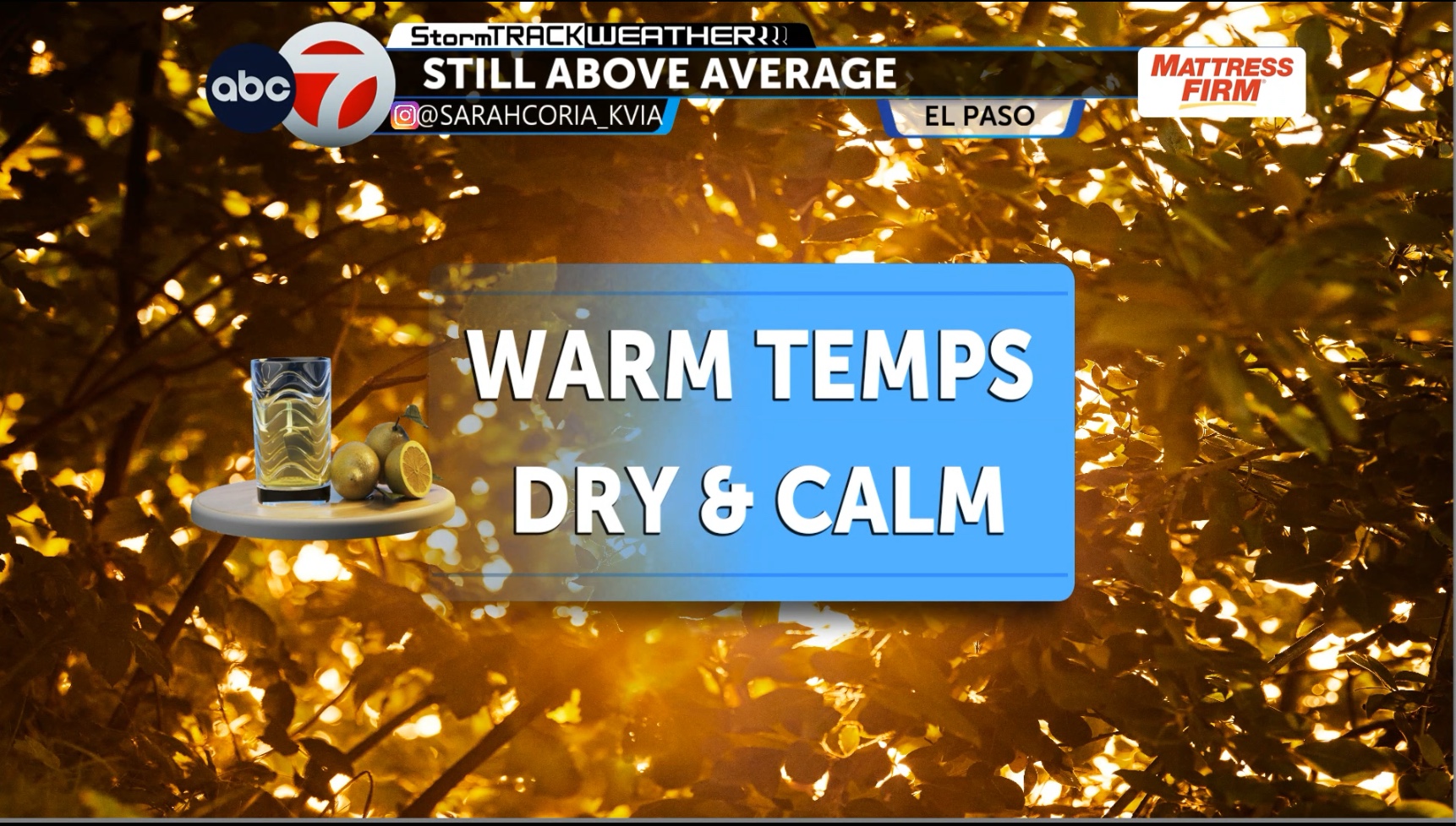 ABC-7 StormTrack Weather: Above average; dry and calm - KVIA
