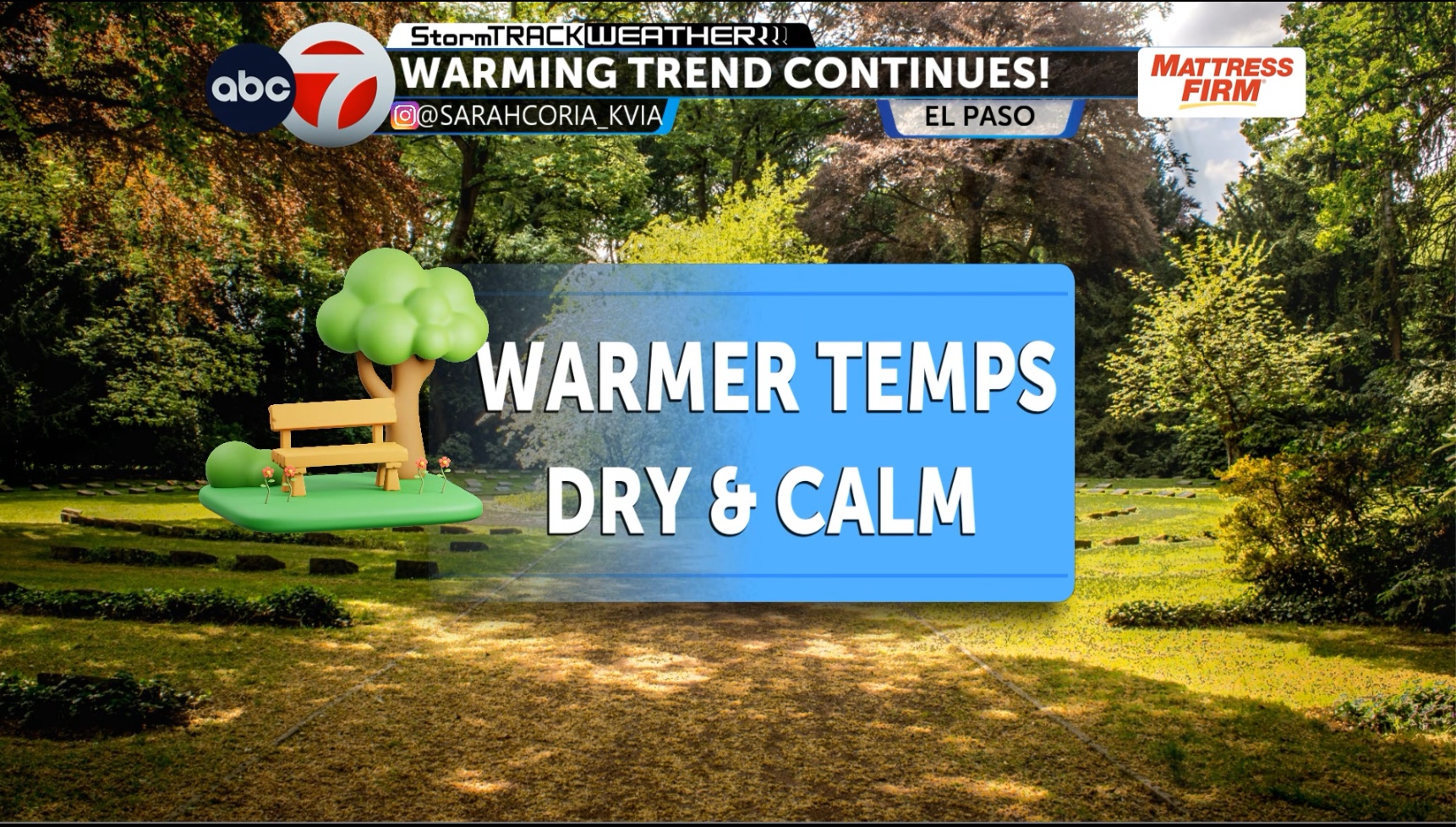 ABC-7 StormTrack Weather: Warming trend & comfortable conditions ...