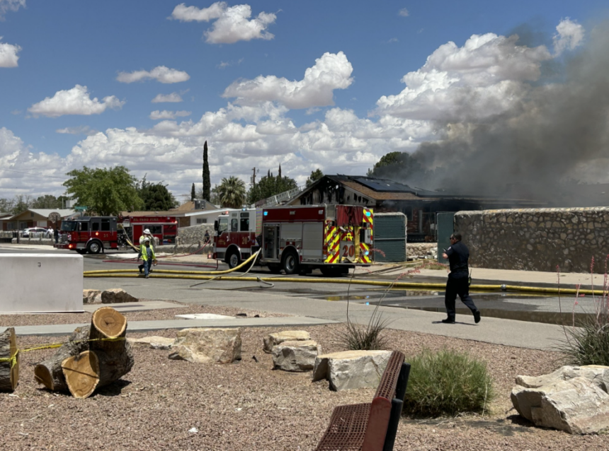 Fire engulfs house near Album Park - KVIA