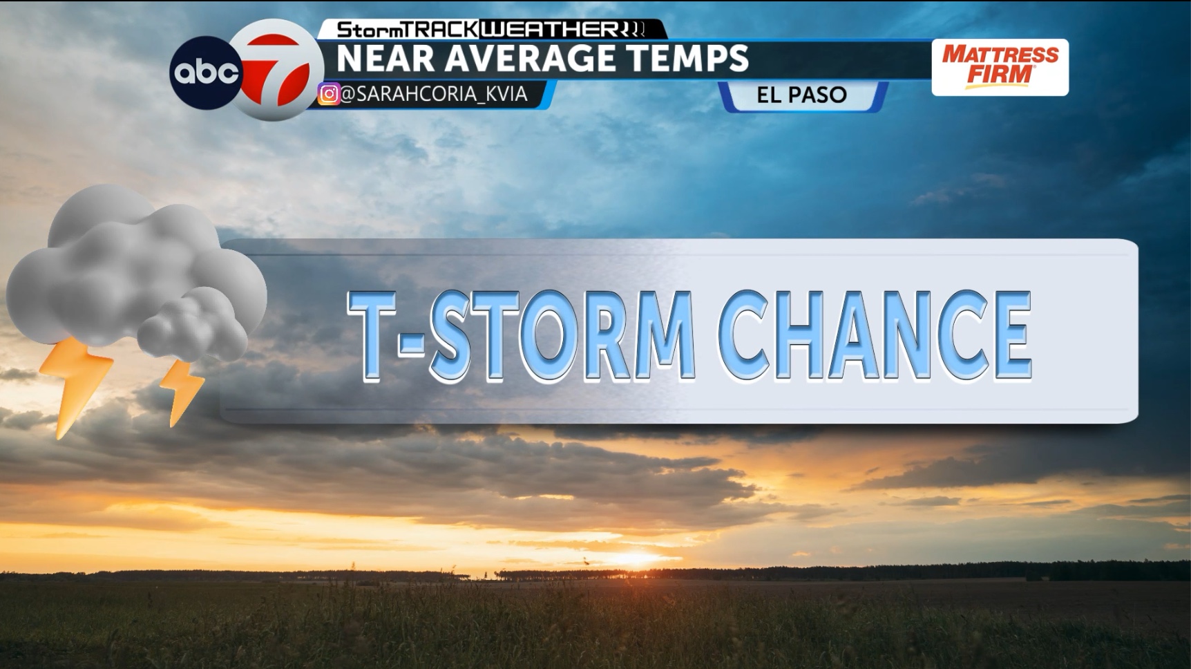 ABC-7 StormTrack Weather: 40% chance for thunderstorms today - KVIA