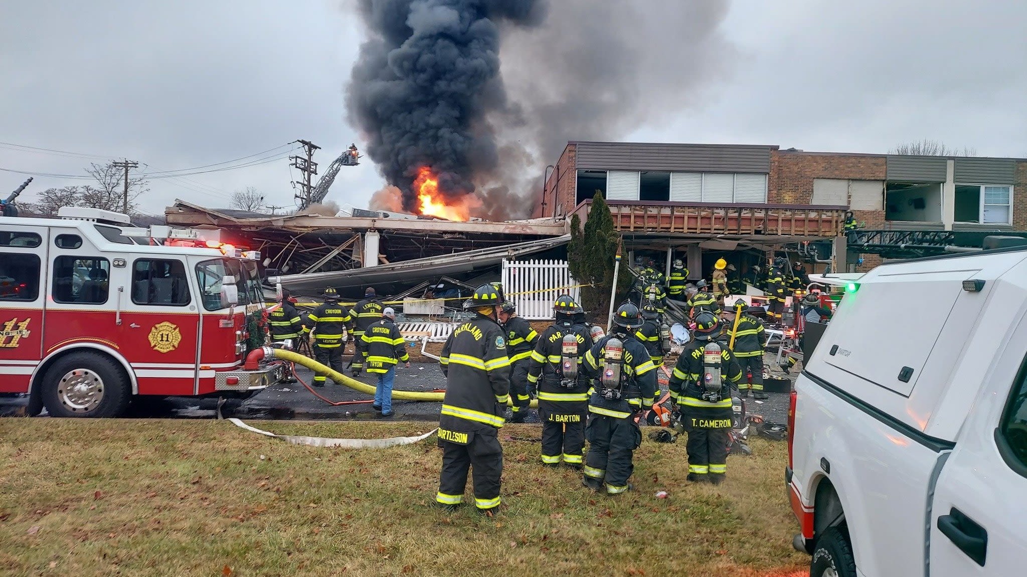 Crews responding to fire and explosion with reports of multiple ...