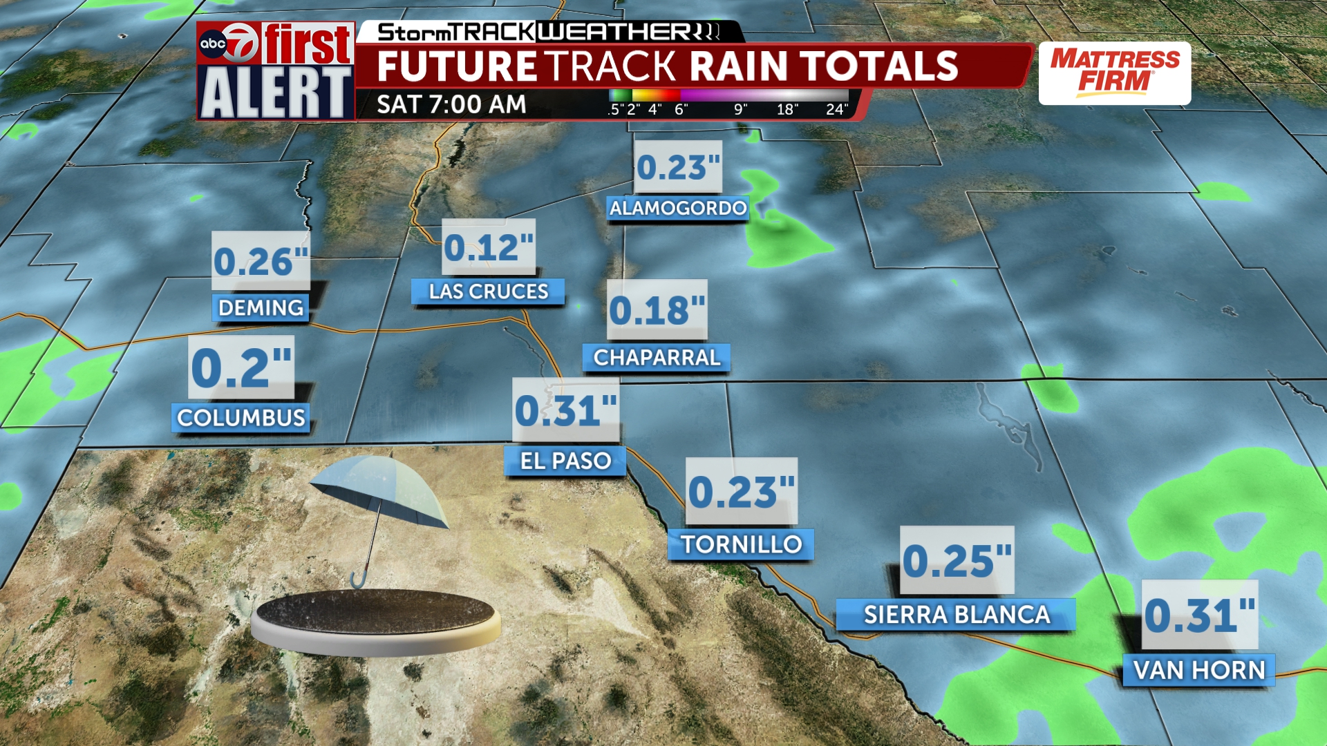 ABC-7 Storm Track Weather First Alert - Mostly rainy through Saturday ...